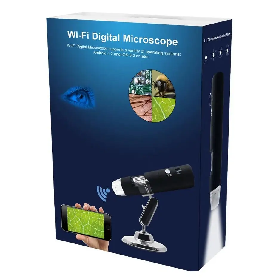 2MP Portable Wifi USB Digital Microscope - 50x-1000x Magnification