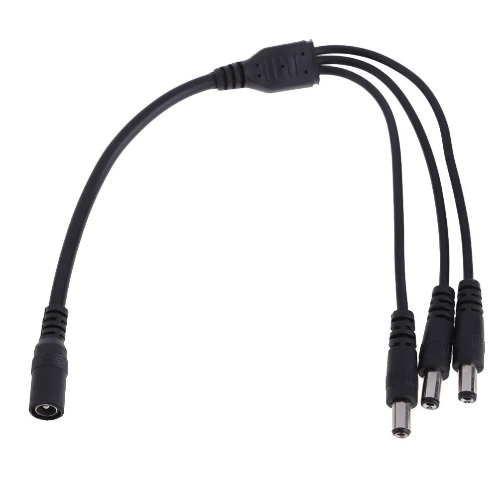 1:3 Dc Power Splitter Cable Cord 1 Female To 3 Male 5.5x2.1mm Port ...