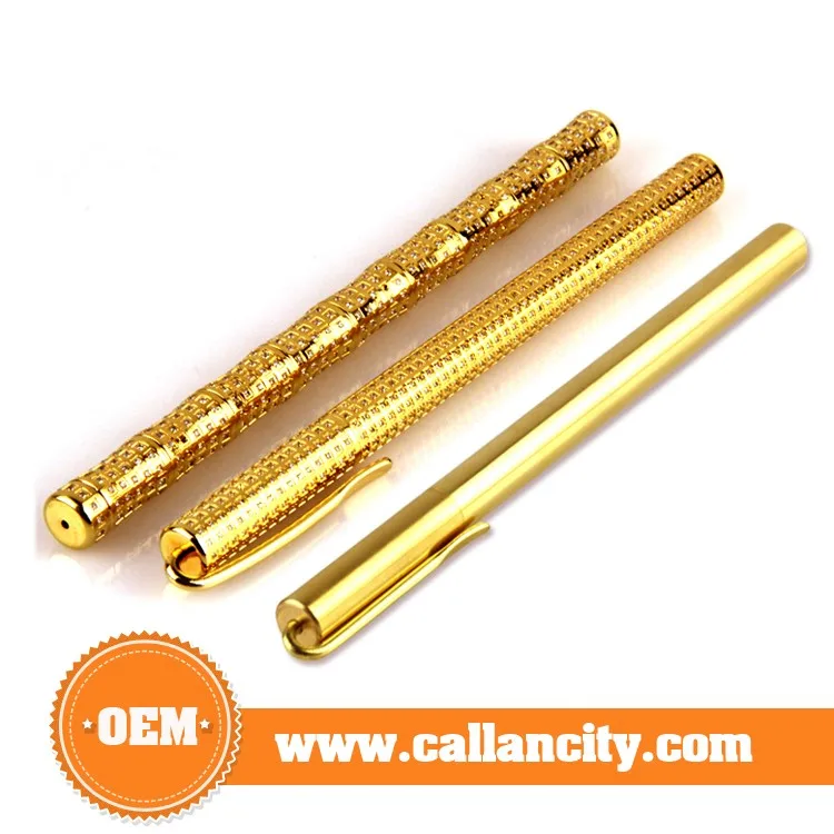 Custom 24kt Gold Pen With Full Diamonds Metal Pen Fountain Pen - Buy ...