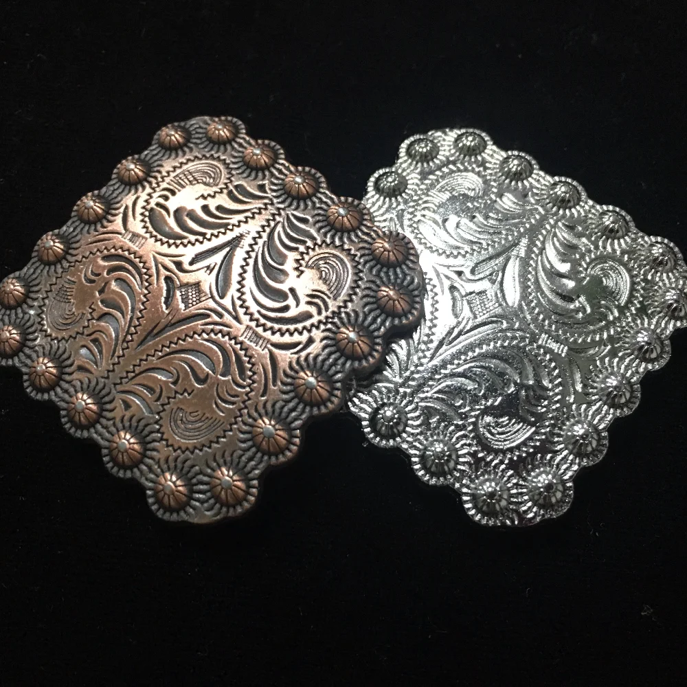 Bright Silver Square Conchos 1.5'' - Buy Screw Back Concho,Leather ...