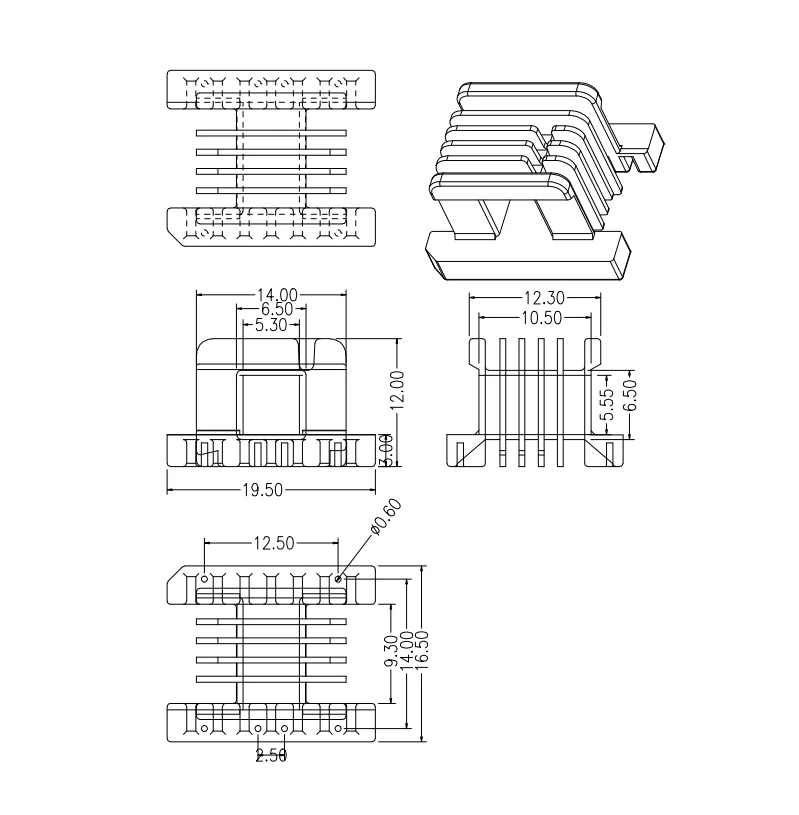 Pq Series Pq2620 Pq2625 Pq3220 Pq3225 Pc40 Ferrite Core High Frequency ...