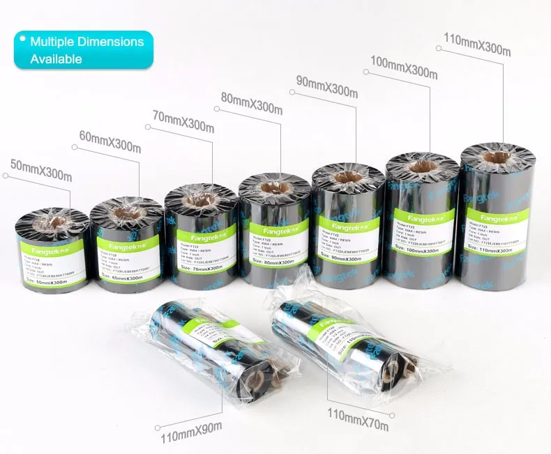 110mm*300m TTR Thermal Transfer Barcode Wax Resin Ribbon