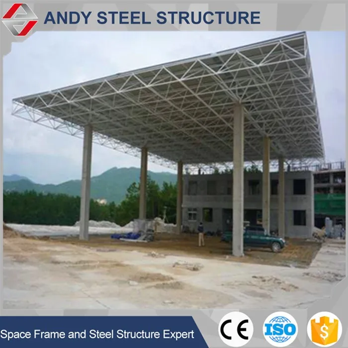 Steel Frame Structure Roofing Gas Station Used Canopy - Buy Steel Frame ...