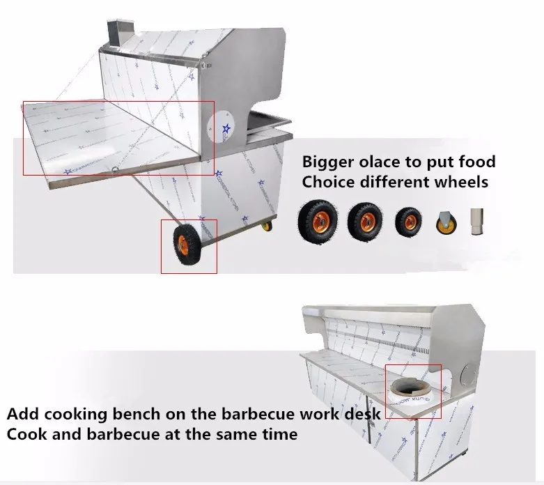 Stainless Steel Automatic Barbecue Grill Machine/smoke-free Charcoal ...