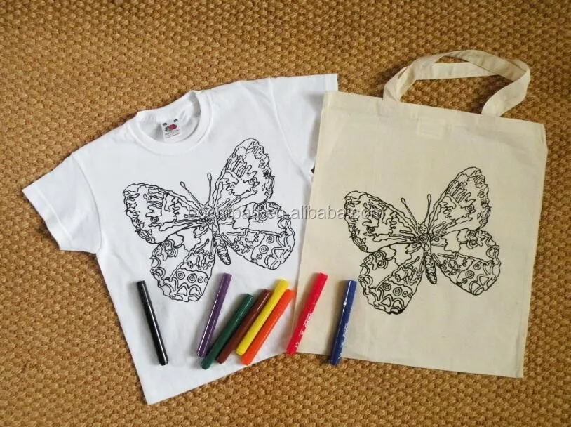 Cheap Kids Diy Coloring Drawing Calico Cotton Tote Bag - Buy Diy ...