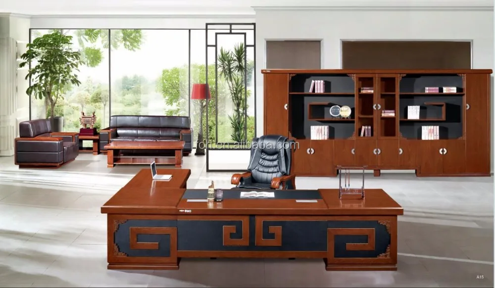 Antique Classic Solid Large VIP Luxury Office Desk (FOH-B7B281)