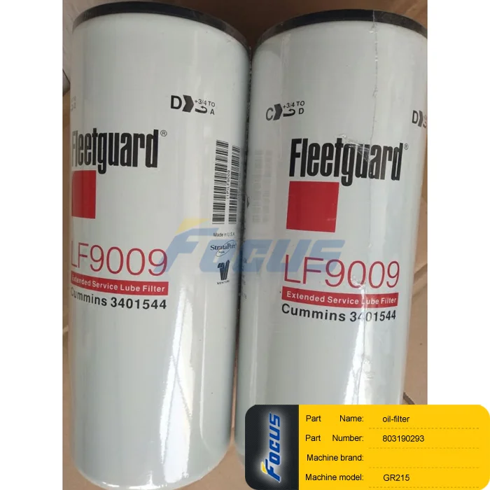 Motor Grader Spare Parts Gr215 Oil Filter 803190293 Lf9009 - Buy Motor ...