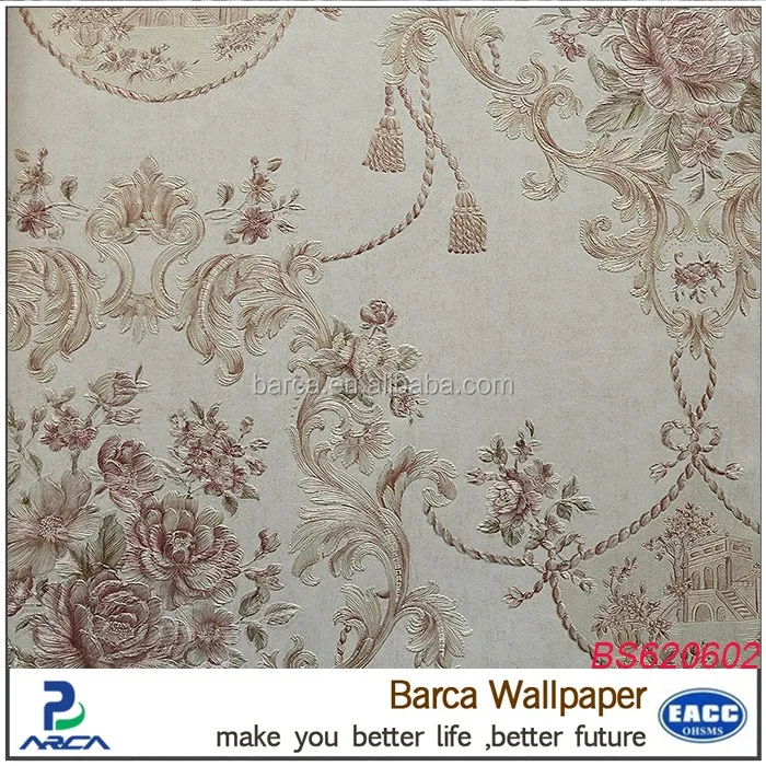 Rococo Style 3d Wallpaper Silk Material Wallpaper For Sale - Buy Rococo ...