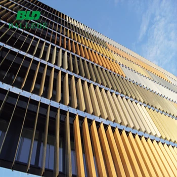 Vertical Aluminum Airfoil Blade Window Sunbreaker - Buy Vertical Window ...