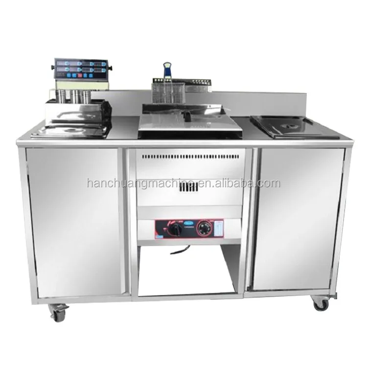 Newest Hot Sale Mobile Fried Chicken Fryer Cart Chips Snack Cart Food ...