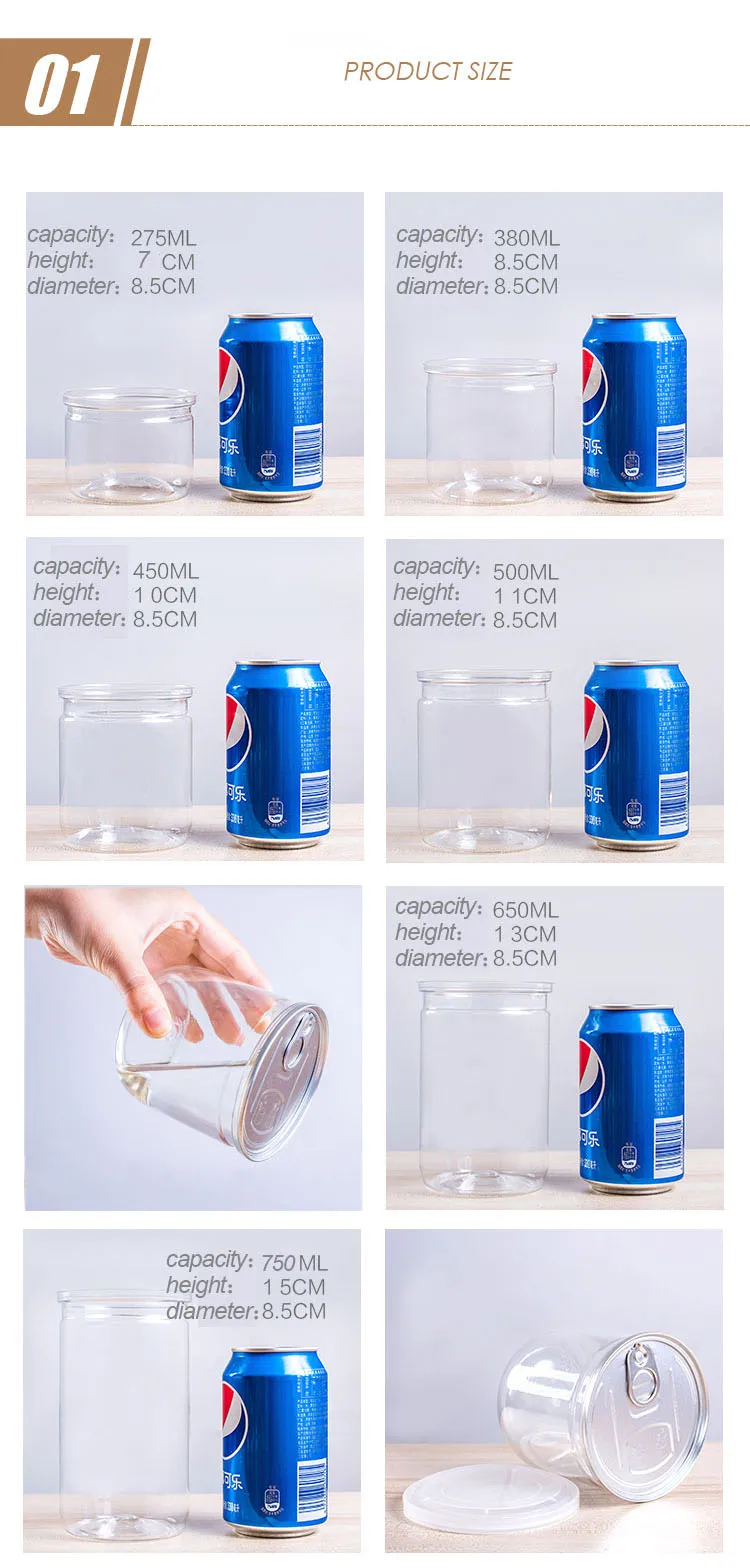 Pop Top Can - Transparent Plastic Jars for Food Canning