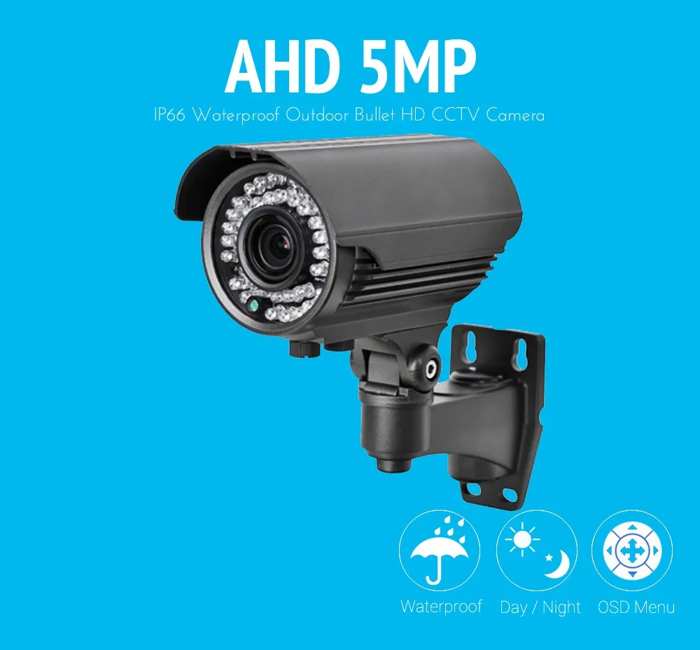 IP66 Weatherproof Outdoor Security Camera AHD 5mp HD
