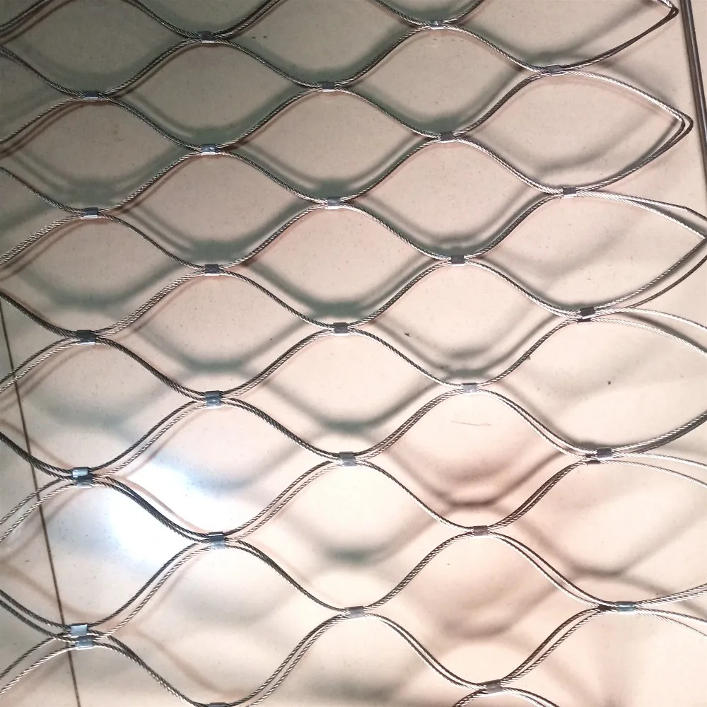 Hand Woven Stainless Steel Netting Wire Rope Mesh Wire Cable Nets - Buy ...