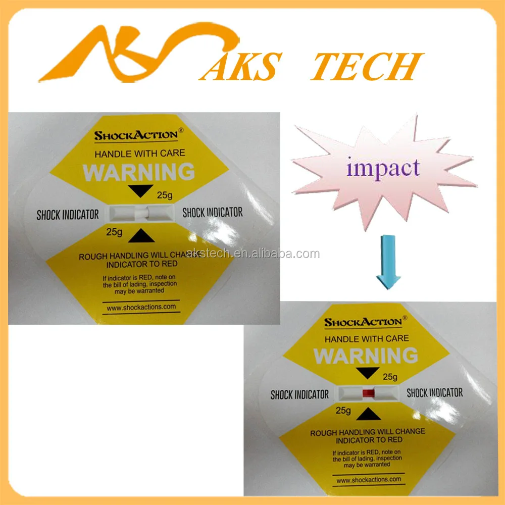 Shockaction Shipping Stickers - Reliable Impact Indicators