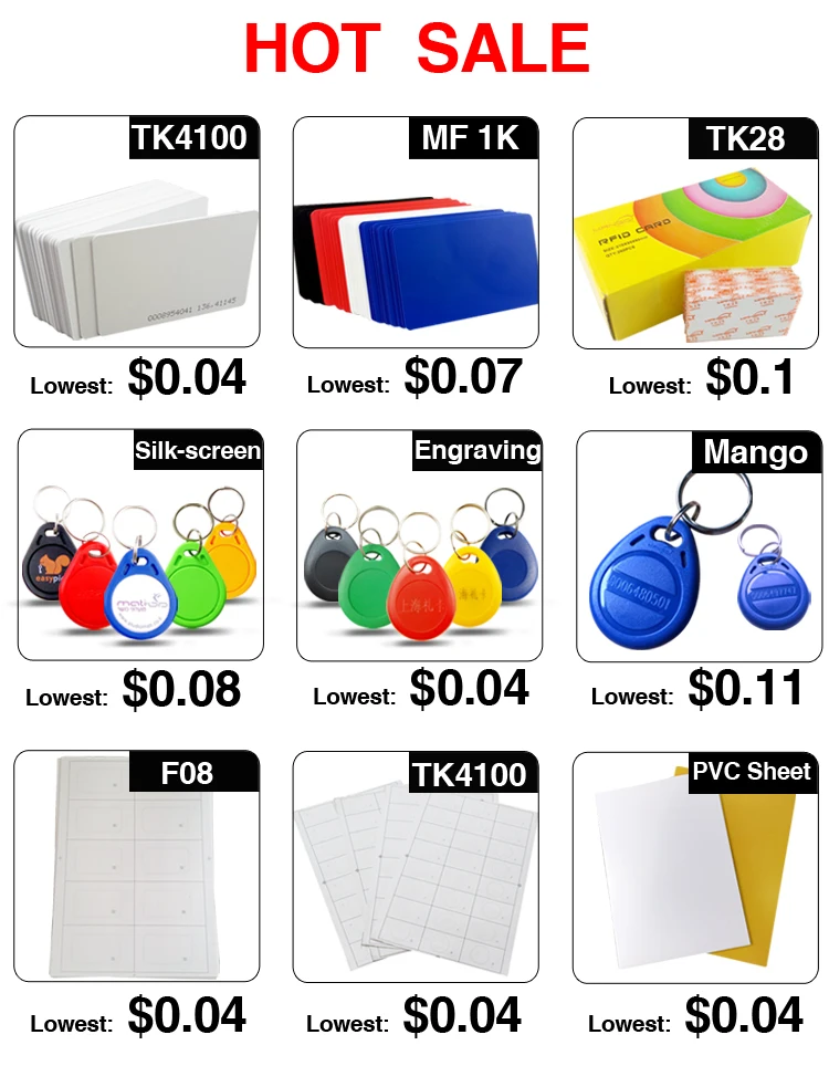 Inkjet Business Printable Pvc White Blank Rfid Cheap Key Card With ...