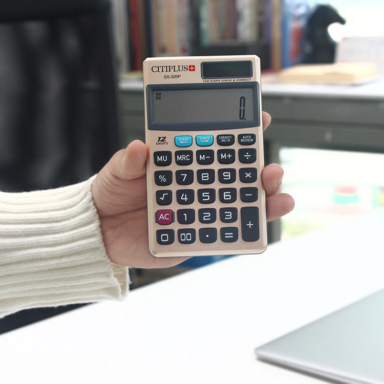 Calculator 12 Digits 112 Steps Check Correct Calculator Mini Desktop ...