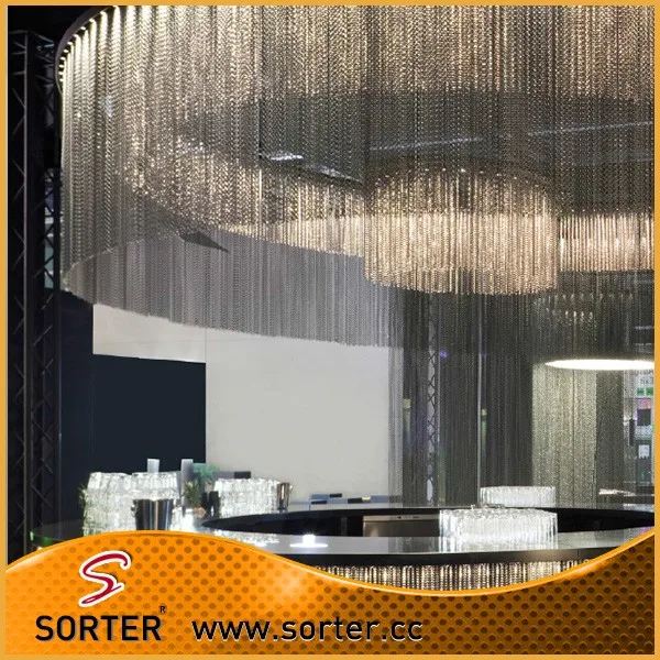 Low Price Metallic Beaded Chain Curtain /metal Bead Room Divider/metal ...