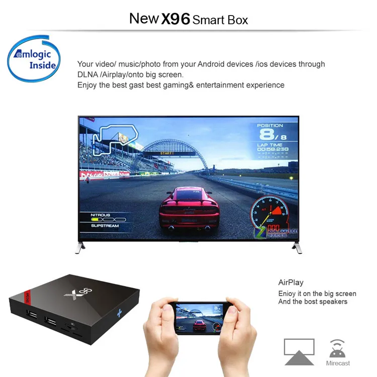 World Max Tv Box X96 S905w Android 7.1 Tv Box With X96 Ddr3 1gb 8gb ...