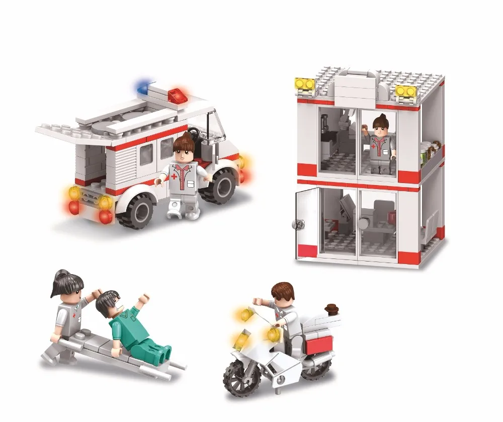 Customized Construction City Hospital Bricks,Assemble Building Blocks ...