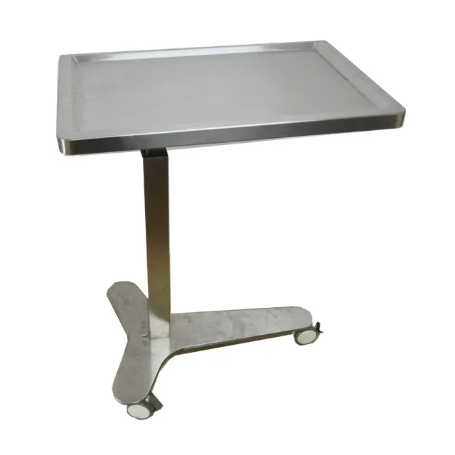 304 Stainless Steel Mobile Dining Table Mobile Table Over The Patient ...