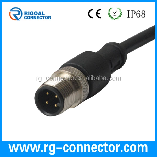 M12 4 Pin A-coding Usb Male Straight Waterproof Shielded Molded Cable ...