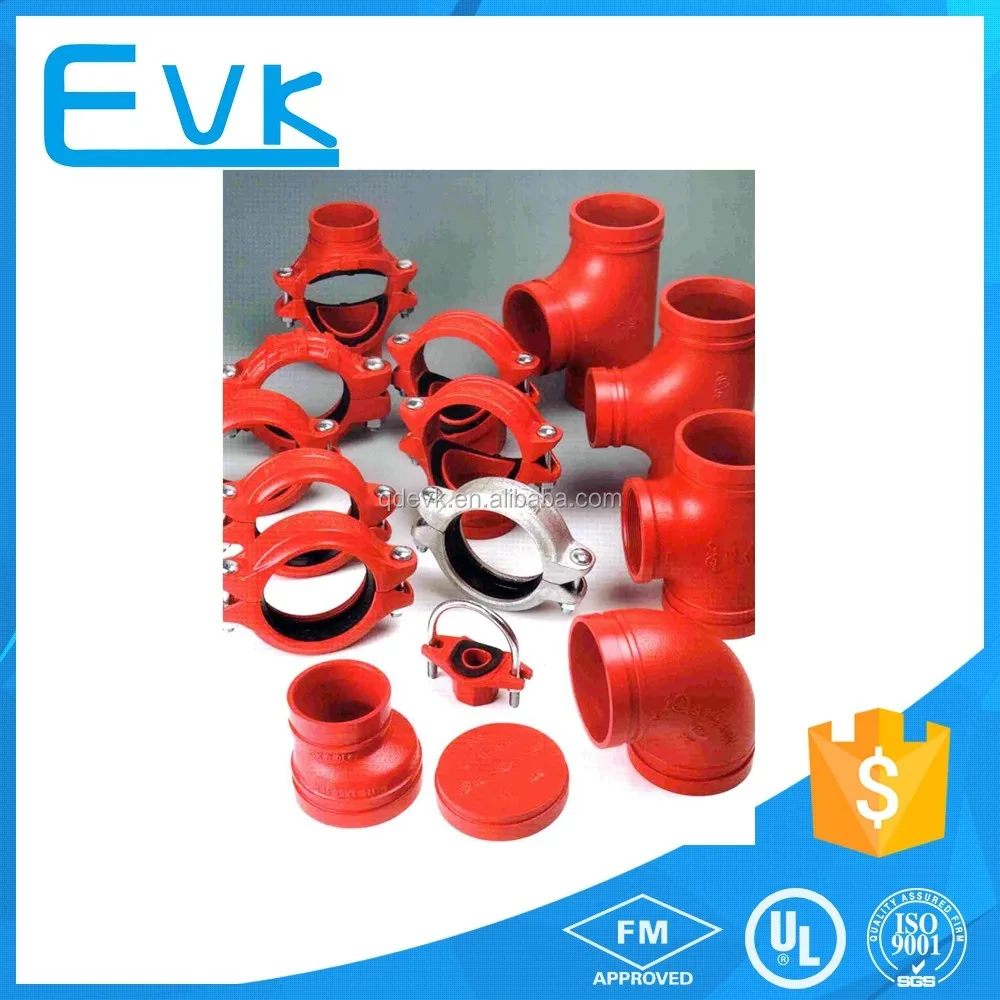 Certificado UL FM Hierro Dúctil Ranurado Pipe Fitting/Ranurado Flange ...