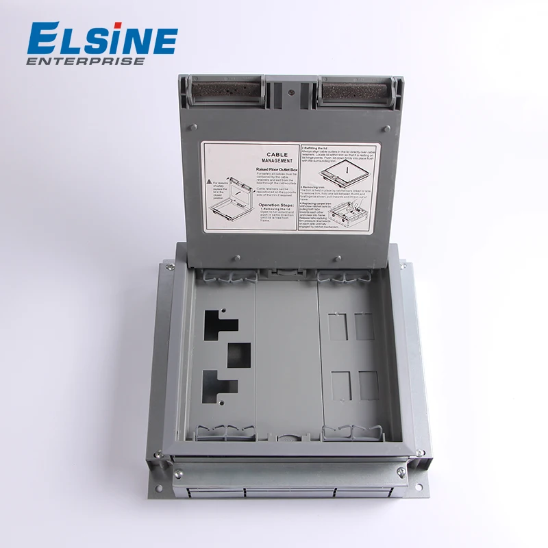 Double Switched Floor Outlet Box for Electrical Systems - OEM