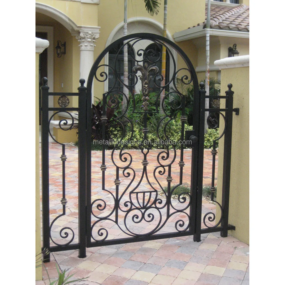 Wrought Iron Pedestrian Gate Design,Iron Main Gates - Buy Tubular Gate ...