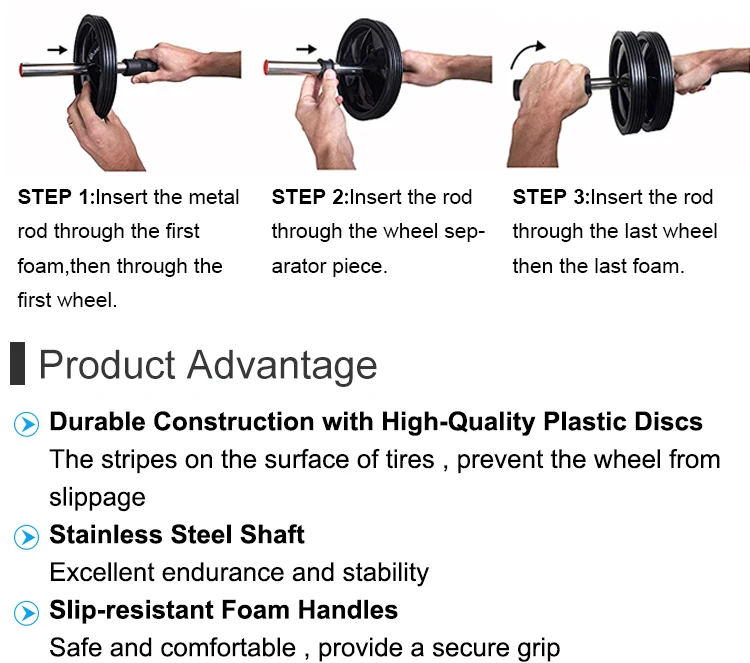 Ab Wheel Roller For Core Workout (3) Abdominal Wheel For Shoulder Wheel ...