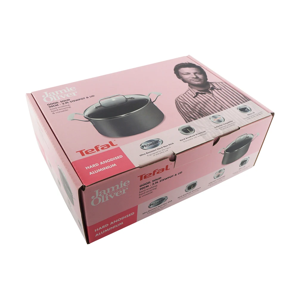 Custom Pink Corrugated Cookware Packaging Box - Jielong