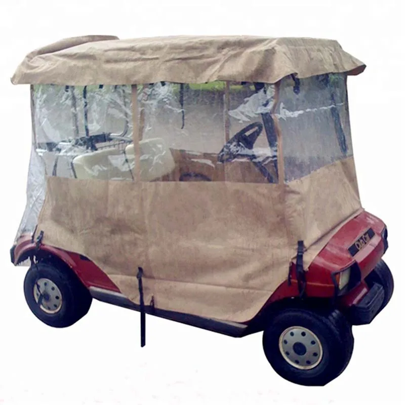 Waterproof Oxford Pvc Coated Golf Cart Rain Cover With Transparent Pvc ...