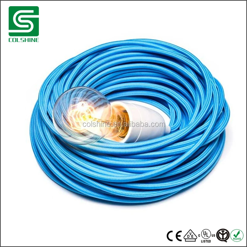 Decorative Twisted Lighting Textile Cable - Buy Fabric Cable Braided ...