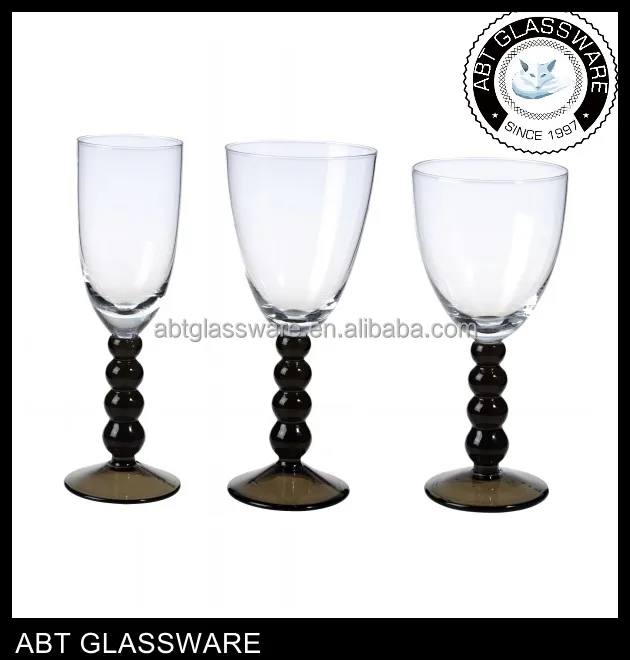 Abt Custom Handmade Blown All Black Glassware Sets/wine Glass/glass Cup ...