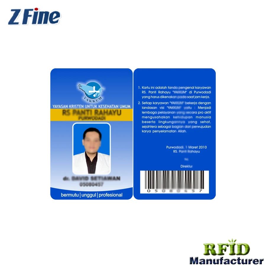 Chinese Novelty Staff Design With Serial Numbers Employee Id Card - Buy ...