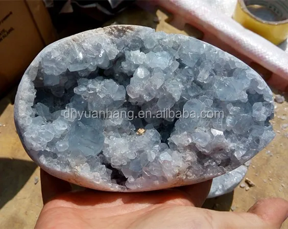 Natural Calcite Stone Crystal Ball Geodes,Light Blue Lapis Lazuli Stone ...