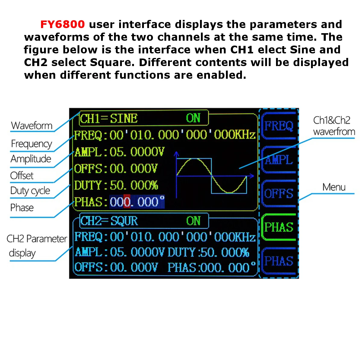 2-channel DDS Arbitrary Waveform Signal Generator - 60mhz