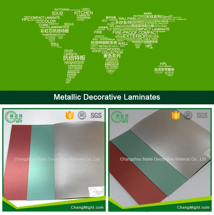 Changmight Golden Mirror Hpl High Pressure Laminate With Glossy Surface ...