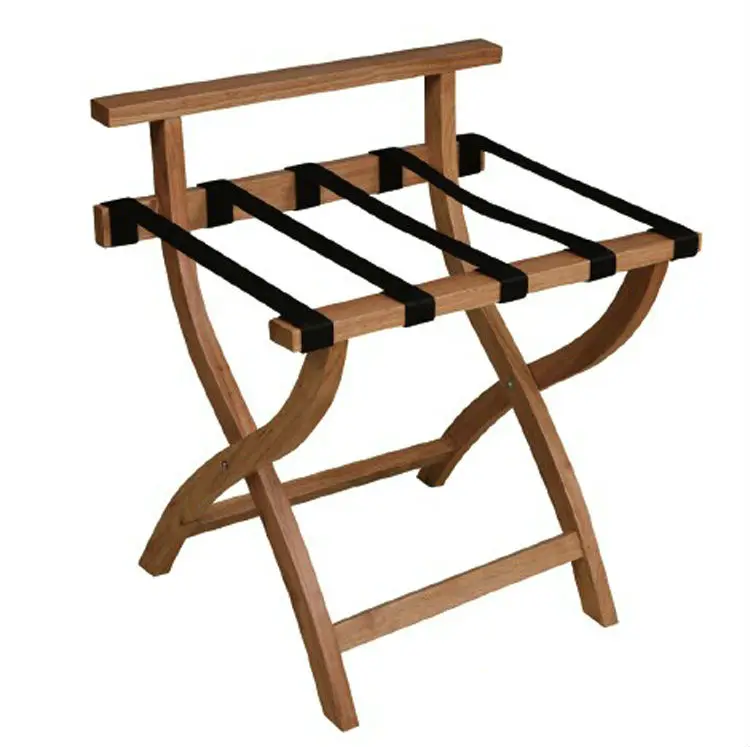Hotel Bedroom Durable Construction Solid Wood Hotel Luggage Rack Wooden ...