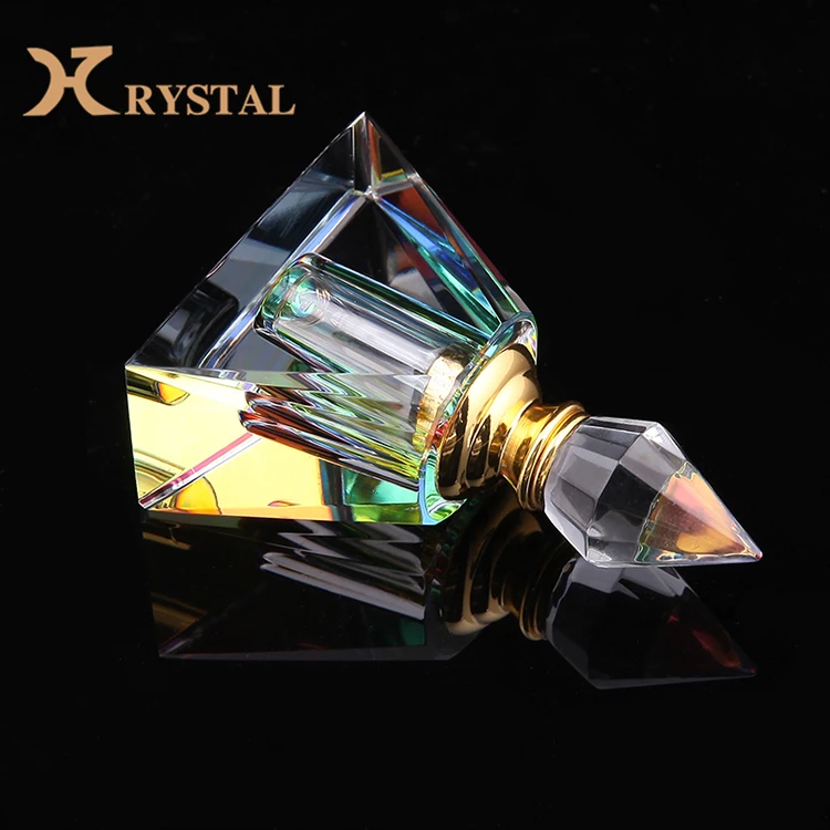 New Arrival Polished Clear Triangular Pyramid Crystal Perfume Bottle ...