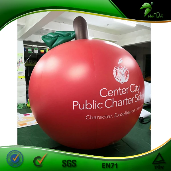 Inflatable Apple Shape Balloon Pvc 0.18 Advertising Helium Modeling ...