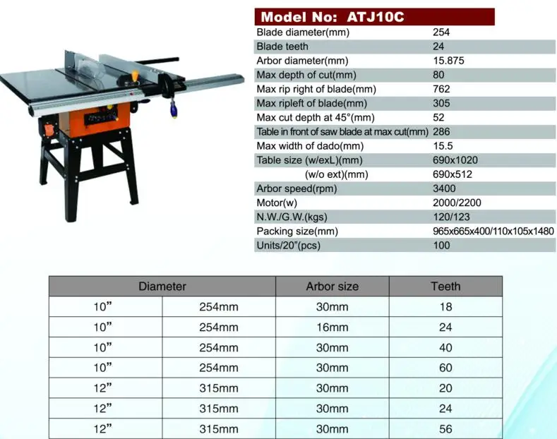 2018 new 10'' table saw for wood cutting with high quality Products ...