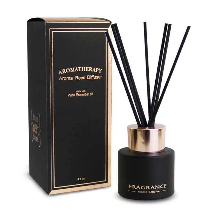 Outstanding 50ml Matt Black Reed Diffuser With Black Cotton Stick Box ...