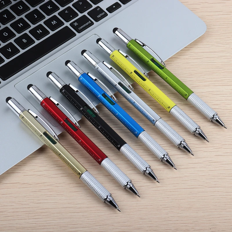 7 In1 Multifunction Ballpoint Pen With Modern Handheld Tool Measure ...