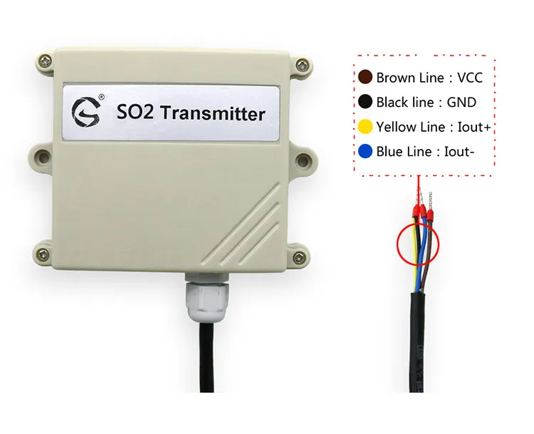 High Sensitivity SO2 Gas Sensor - RS485 4-20ma Output