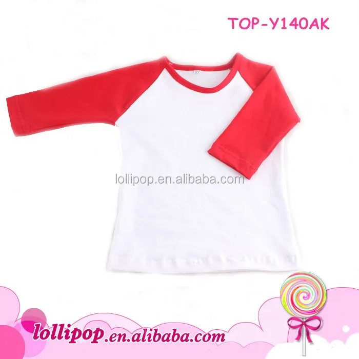 Custom Fancy Child 3/4 Raglan Sleeve T Shirt Kids Cotton T-shirt ...