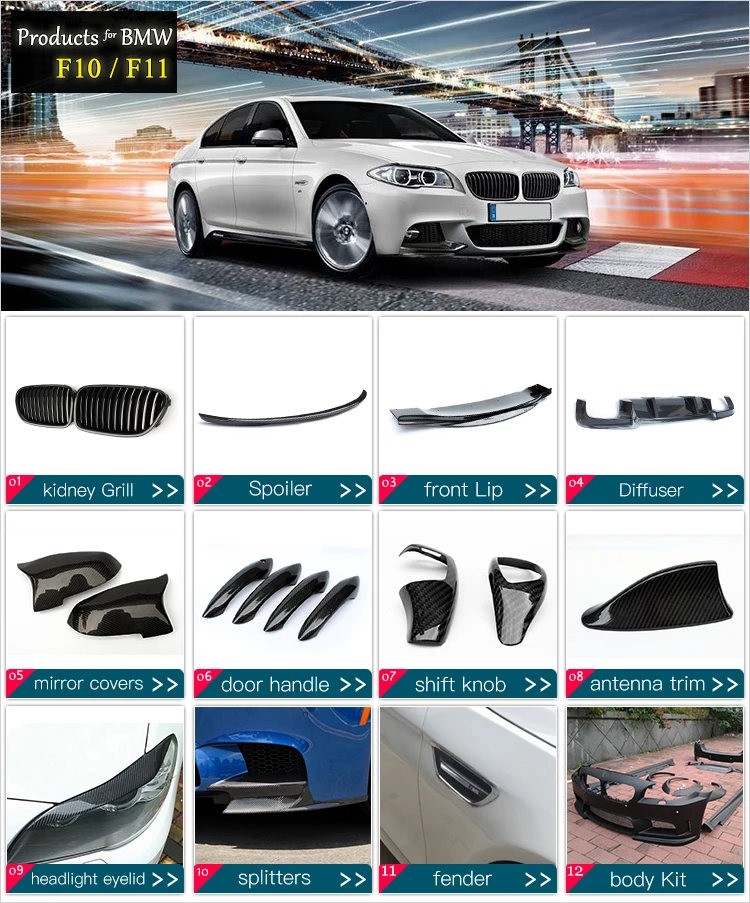 For Bmw 5 Series F10 Carbon Fiber Wing Mirror Cover 10-13 - Buy For Bmw ...
