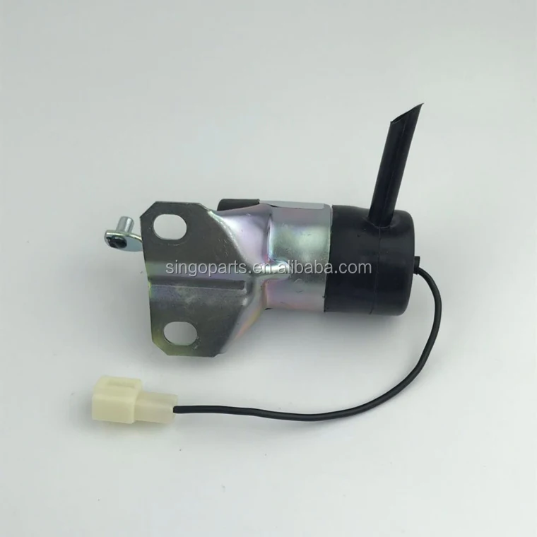 12V Fuel Stop Solenoid 15471-60010 for Kubota Excavators KX161-2, KX101 ...