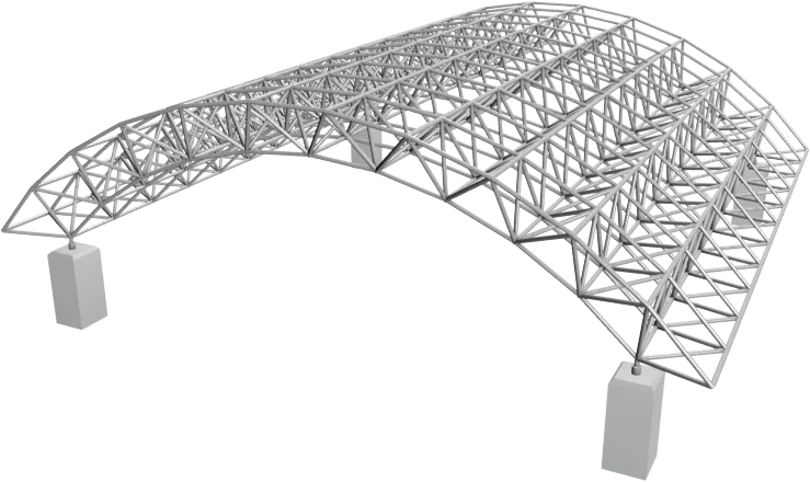 Light Steel Space Truss - Durable Building Roof Structure