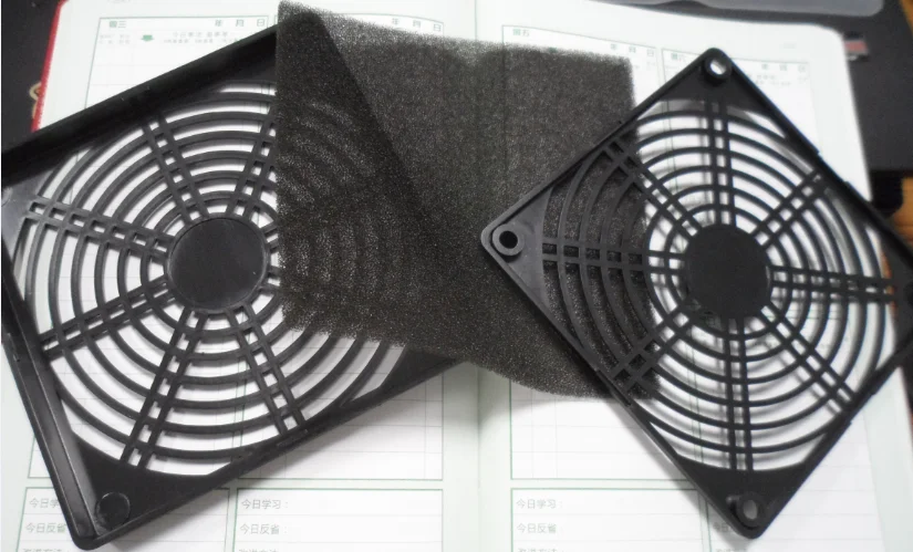 3 in 1 plastic computer fan dust filter/120mm fan plastic cover grill ...