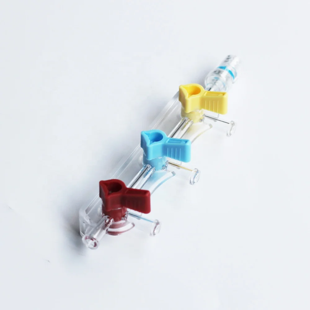 Medical Three Way 3-port Multi-channel Infusion Manifold For Single Use ...